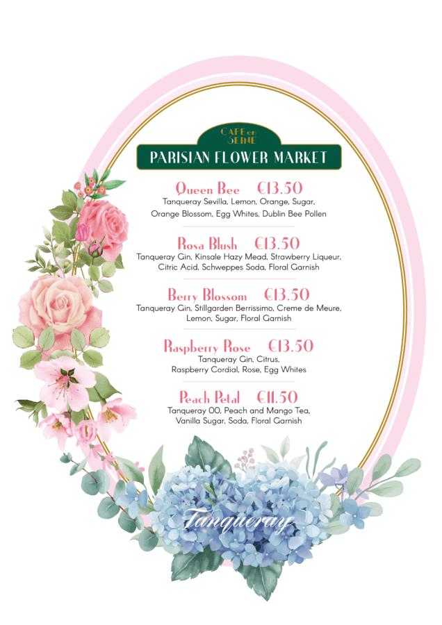 Parisian Flower Market with Tanqueray - Café en Seine Dublin